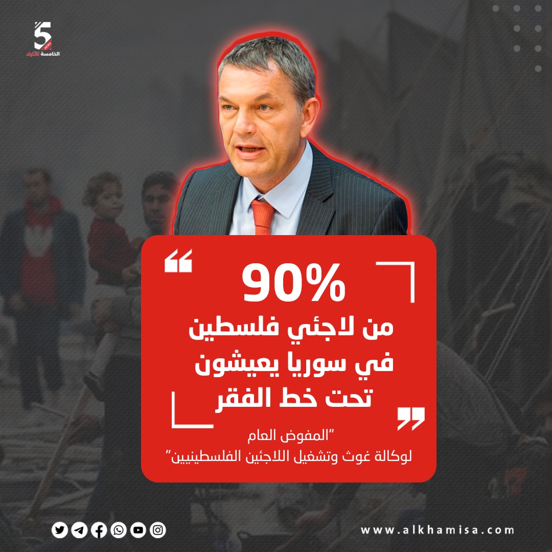 הנציב של אונר"א: 90% מהפליטים הפלסטינים חיים מתחת לקו העוני - Nziv.net